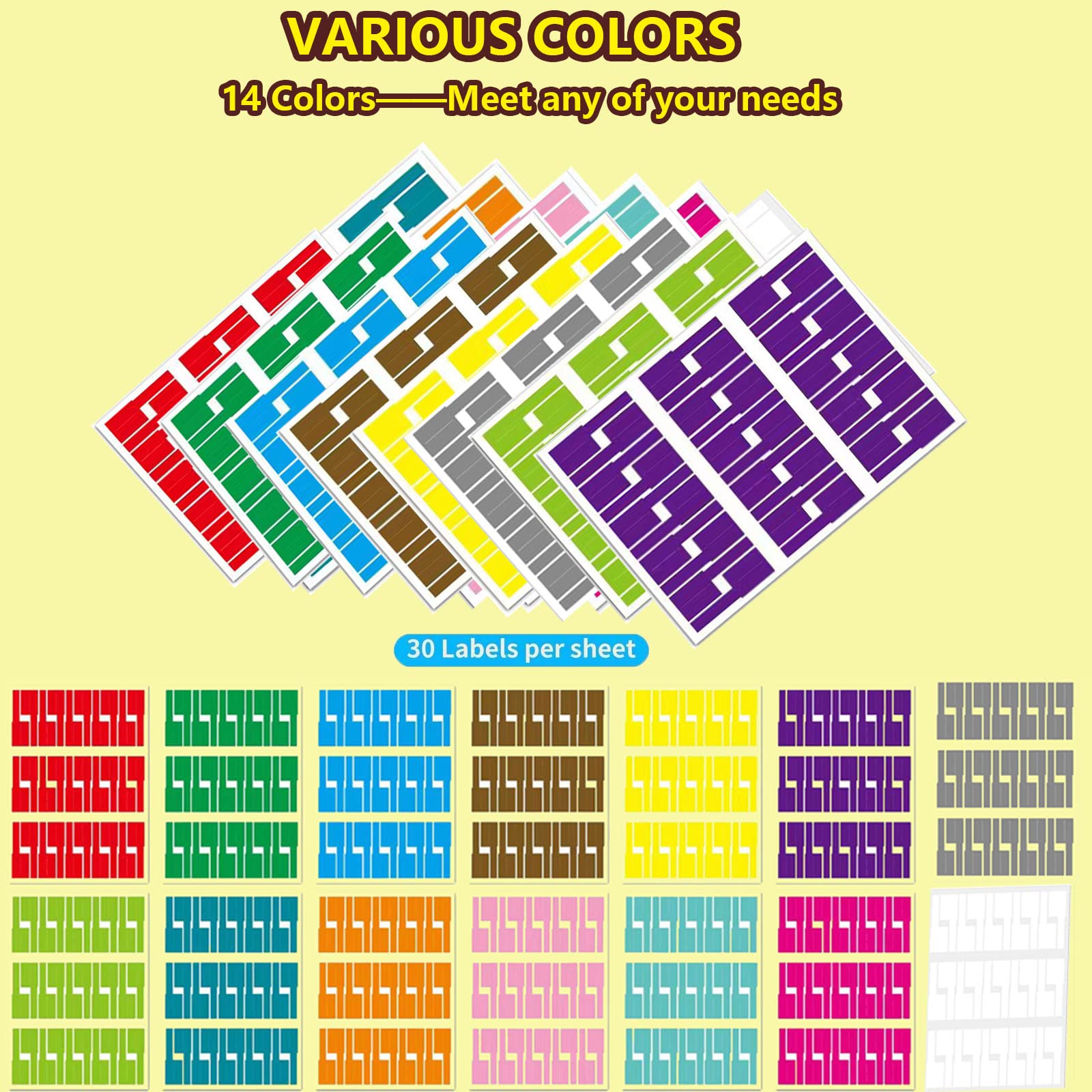 Mua 420 Pcs Cable Labels Tags, 14 Colors Waterproof Cord Labels Can ...
