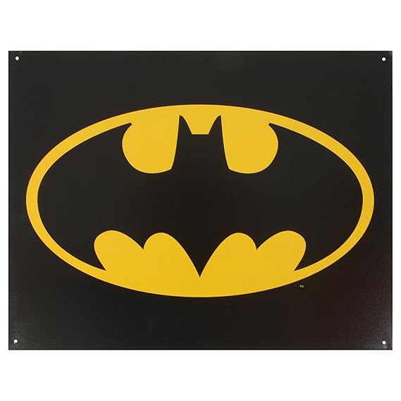 Vintage Metal Art Batman Logo Decorative Tin Sign: Amazon.co.uk ...