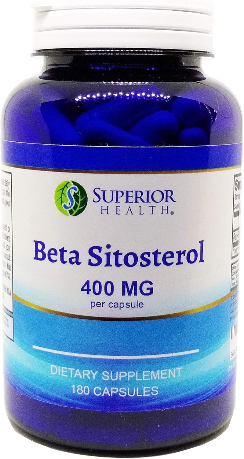 Amazon.com: Beta Sitosterol 400mg 180 Capsules Prostate Health Support ...