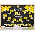 Amazon.com: JarThenaAMCS 95Pcs Bee Bulletin Board Cutouts Summer Bee ...