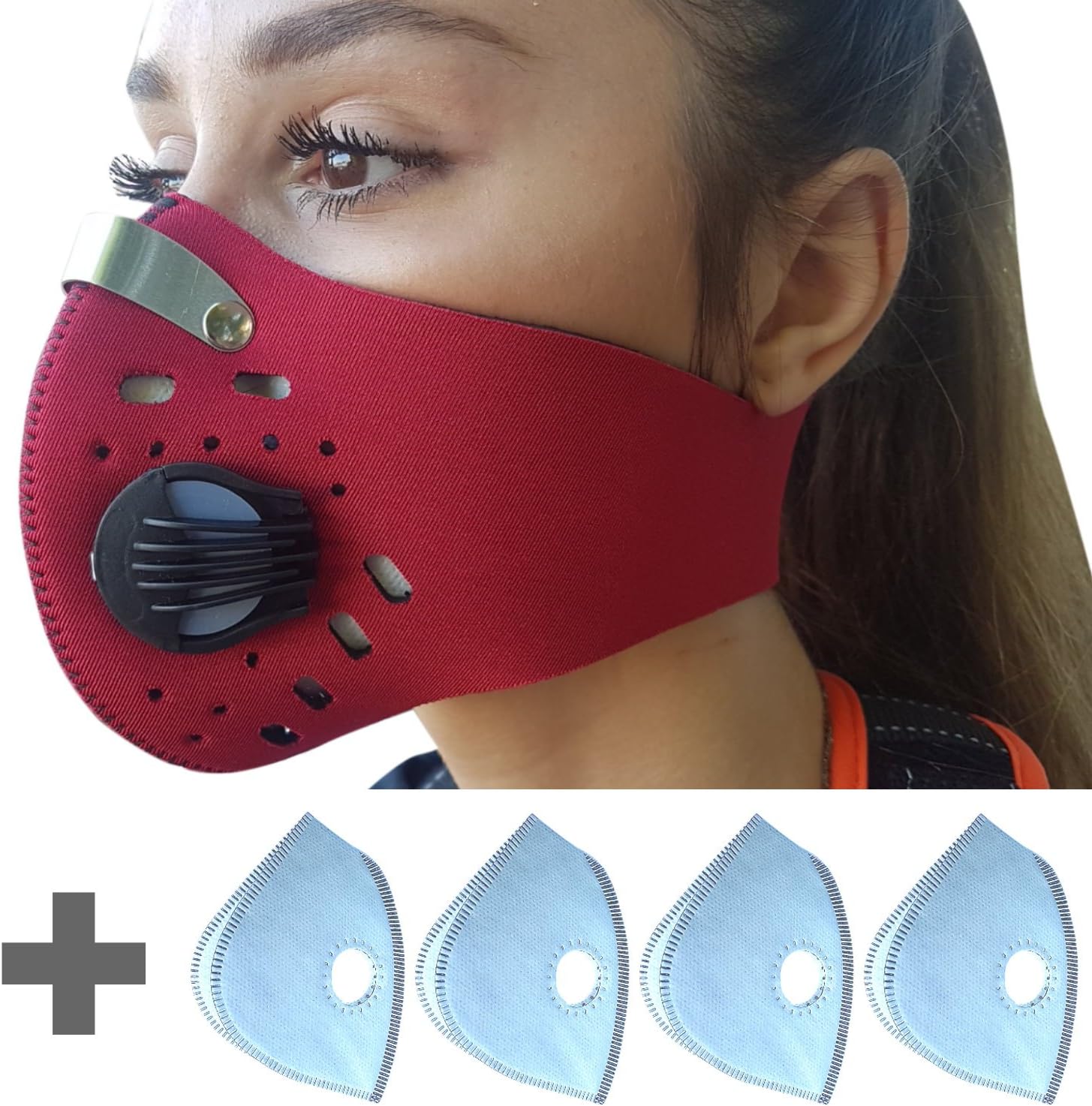 FIGHTECH Dust Mask | Mouth Mask Respirator with 4 Carbon N99 Filters ...