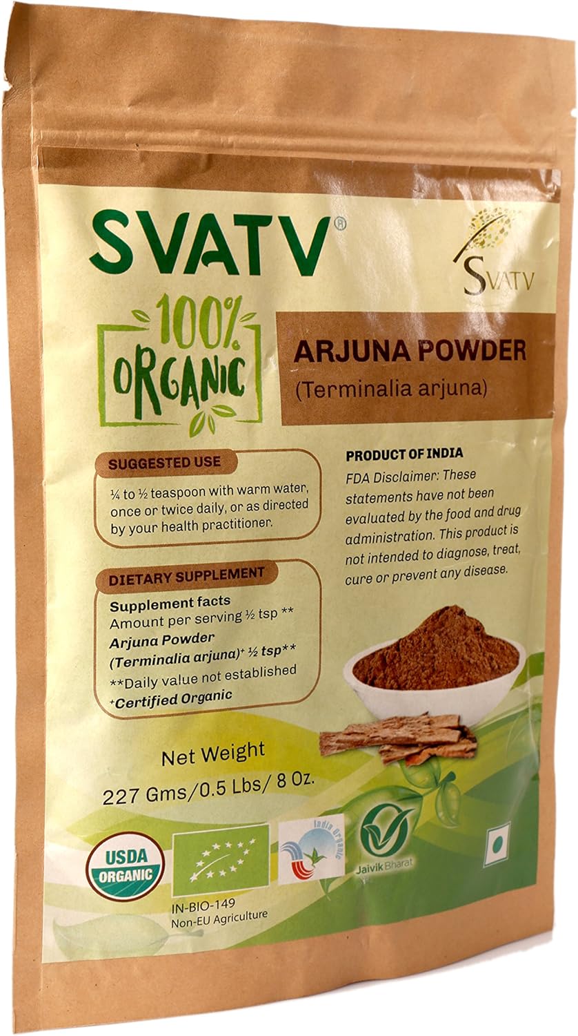 SVATV Arjuna Bark Powder II Terminalia Arjuna II 1/2 LB, 08 oz, 227g II ...