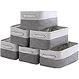Amazon.com: Sacyic Baskets Storage Bins [6-Pack] Fabric Storage Baskets ...