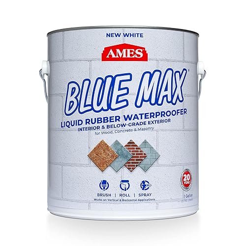 AMES BMX1WRG 1 Gallon Blue Max, White Liquid Rubber Waterproofer ...