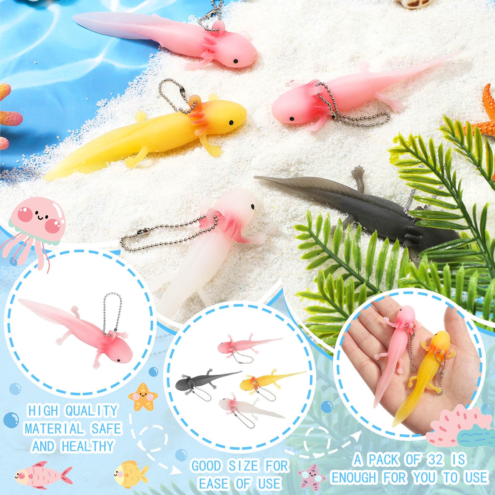 Mua 12 Pcs Mini Adorable Axolotl Toy Axolotl Gifts Axolotl Party Favors ...