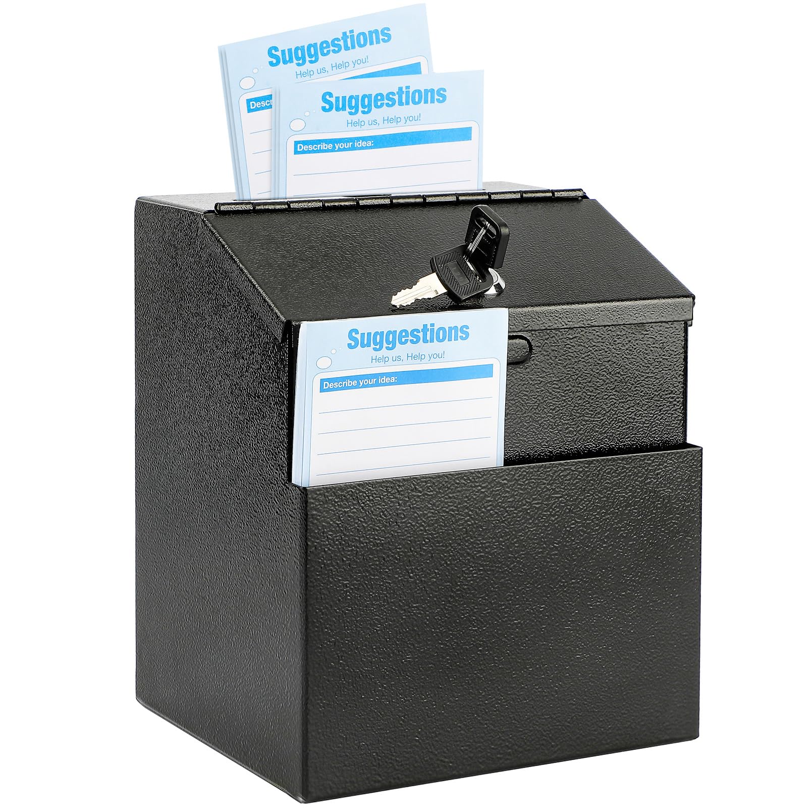 MaxGear Suggestion Box With Lock, Metal Ballot Box With Slot Wall ...