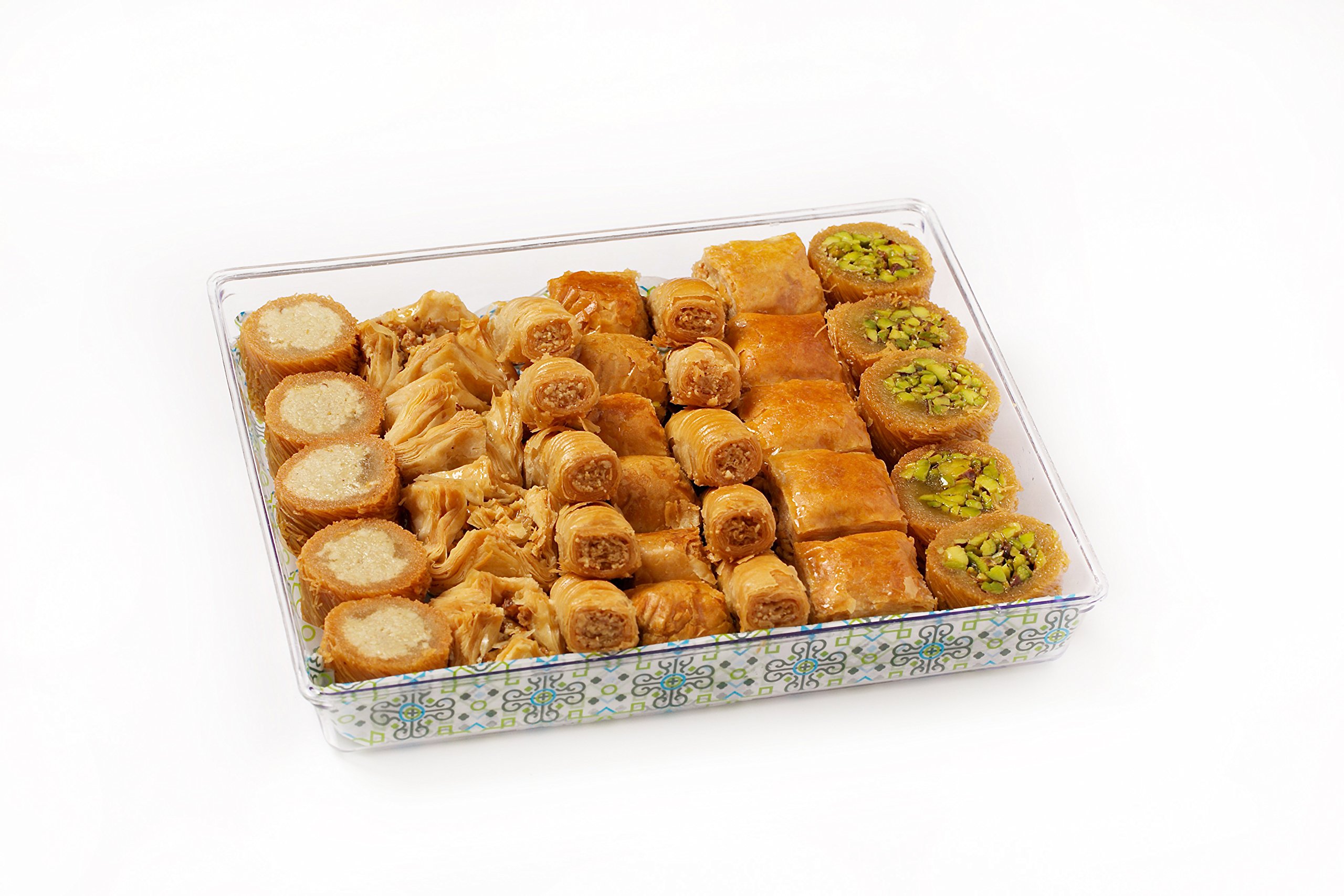 Al Bohsali 1870- Premium Pistachio Baklava Mix 32 Pieces: Amazon.com ...