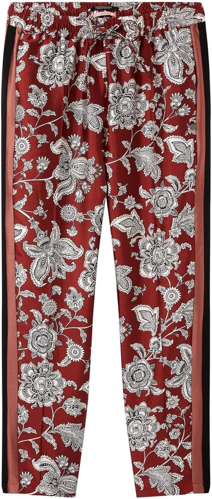 Scotch & Soda Maison Women's Tapered Fit Printed Pants with Contrast ...