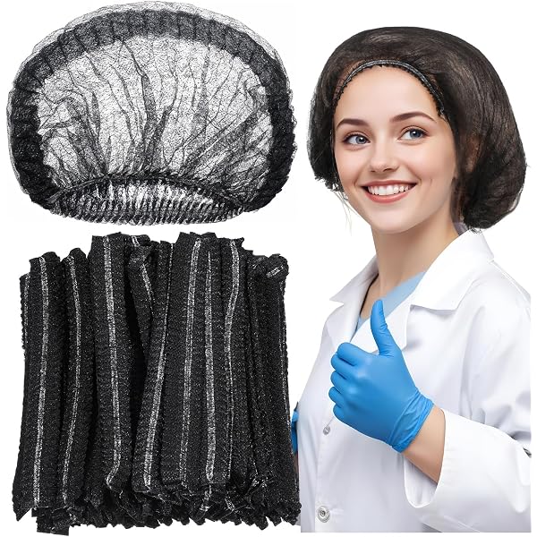 Food Service Hair Nets FELISTORY 500Pcs - Disposable Blue Hair Cover ...