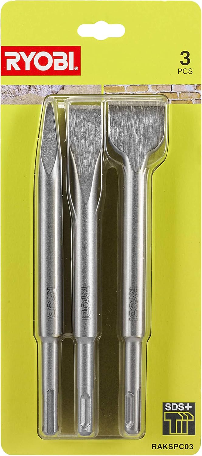 Ryobi RAKSPC03 SDS+ Chisel Bits (3 Piece) – BigaMart