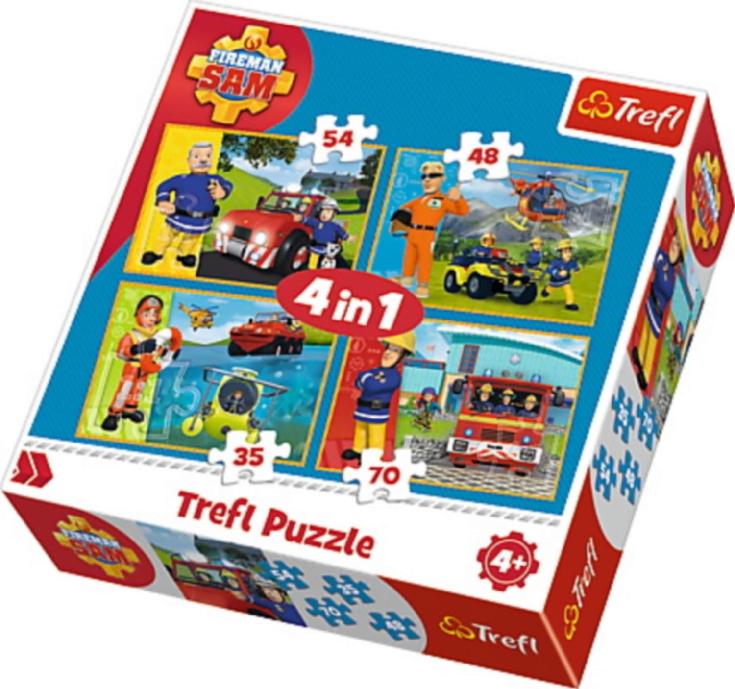 Fireman Sam to the Rescue Puzzle, 4-in-1 – BigaMart