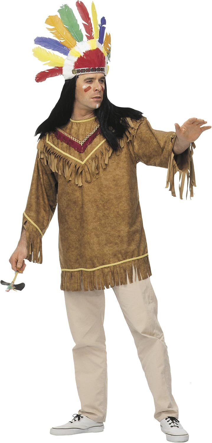 Cesar Men’s Native American Costume with Hanger – BigaMart