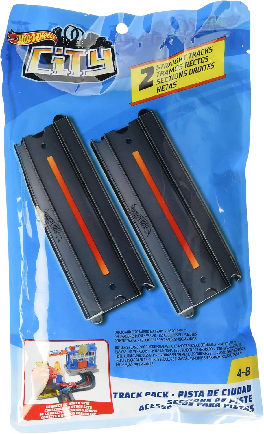 Amazon.com: Hot Wheels Track Pack Accessory - Straight + Straight: Toys ...