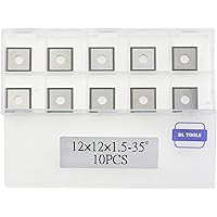 DLtools 12mm Carbide Inserts for Wood- (12mmX12mmX1.5mm)4-Edge Square ...