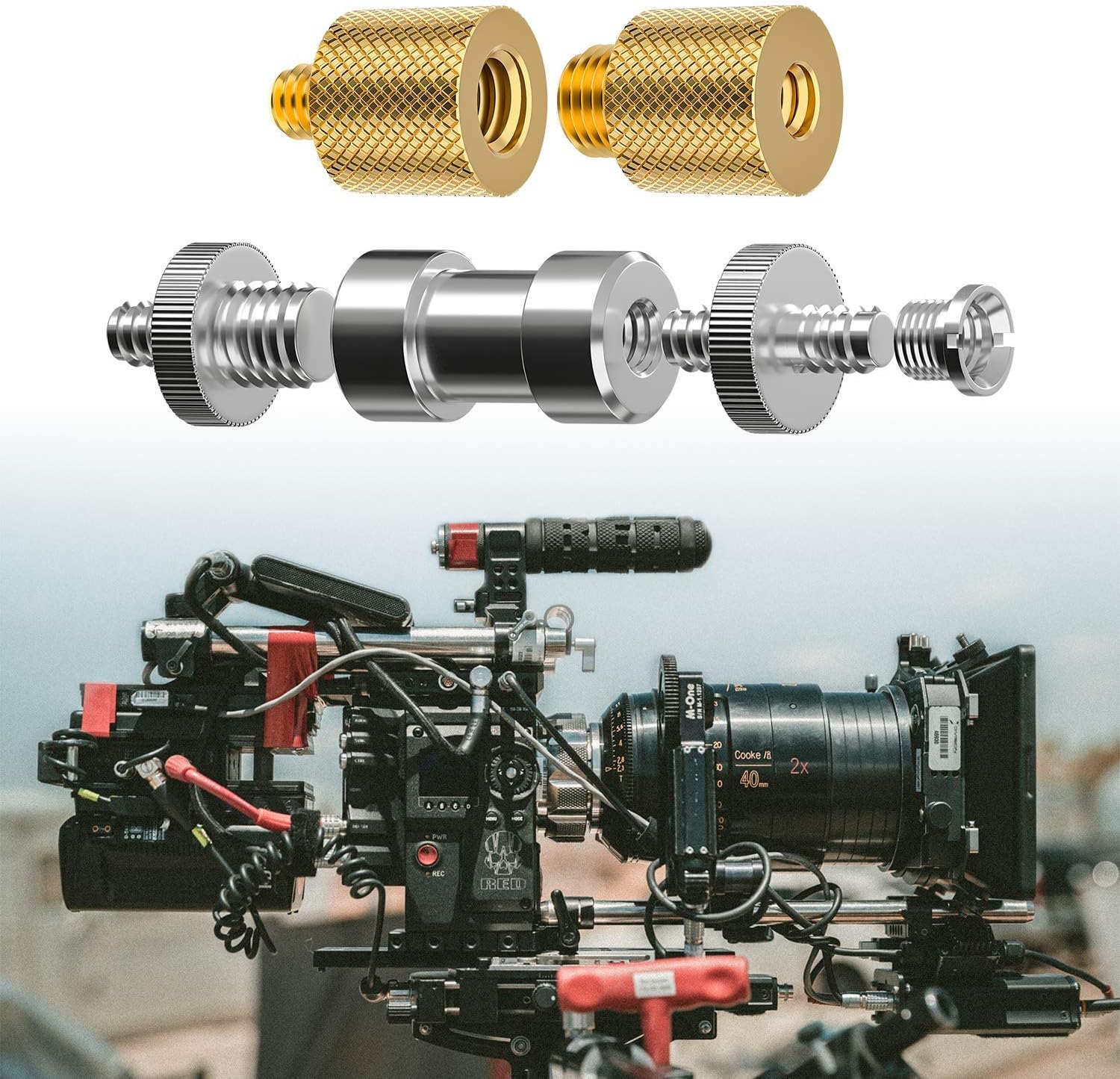 Muscccm Camera Screw 22 Pcs 1/4 Inch and 3/8 Inch Converter Threaded ...