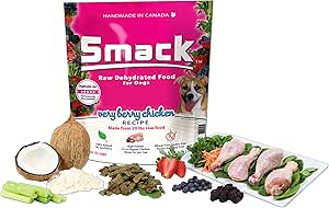 Smack Organic Raw Dehydrated Very Berry Chicken Dog Food (5.5lb ...