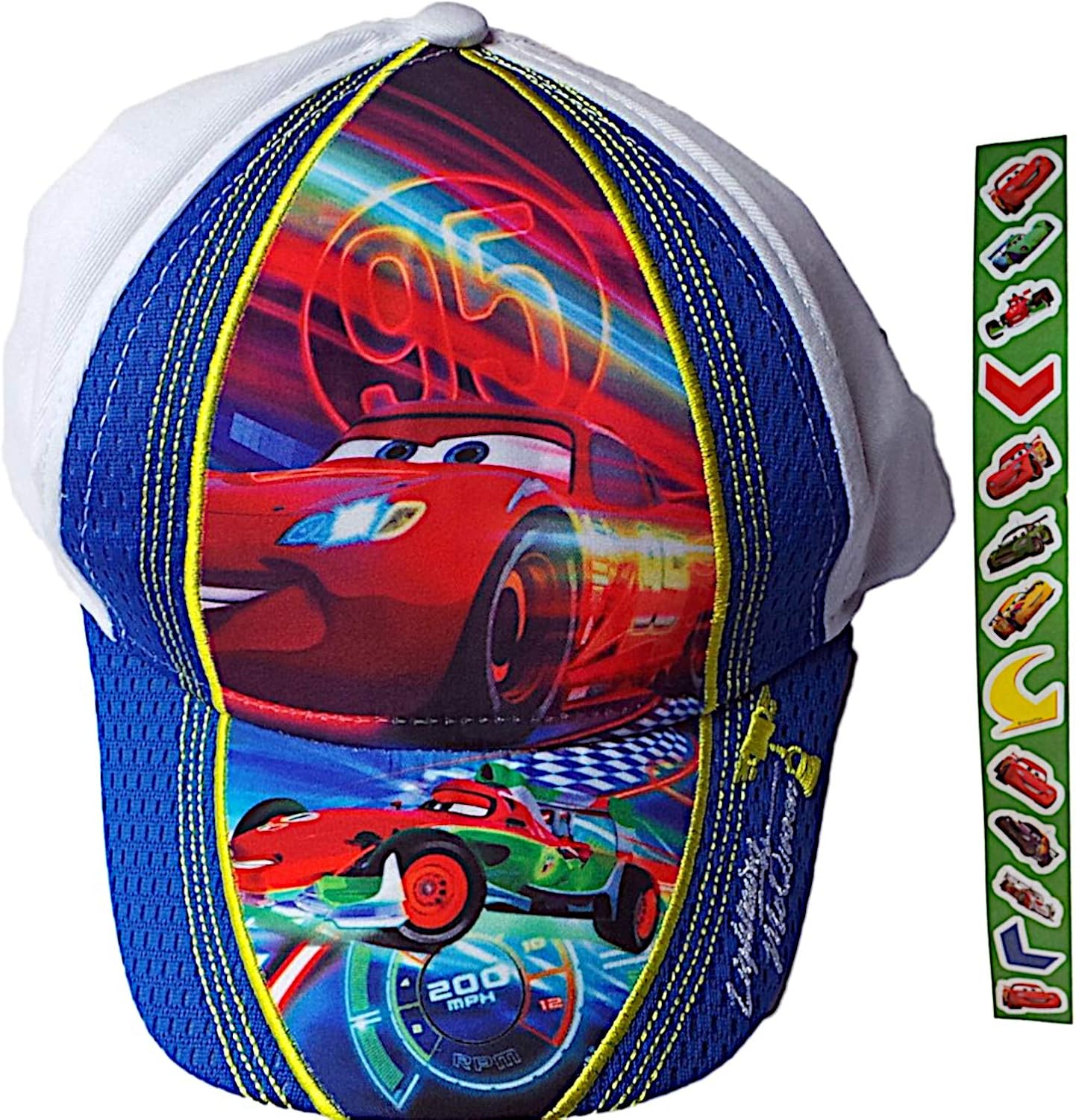 Disney Cars Cap mit Cars Aufklebern - Lightning Mc Queen vs Francesco ...