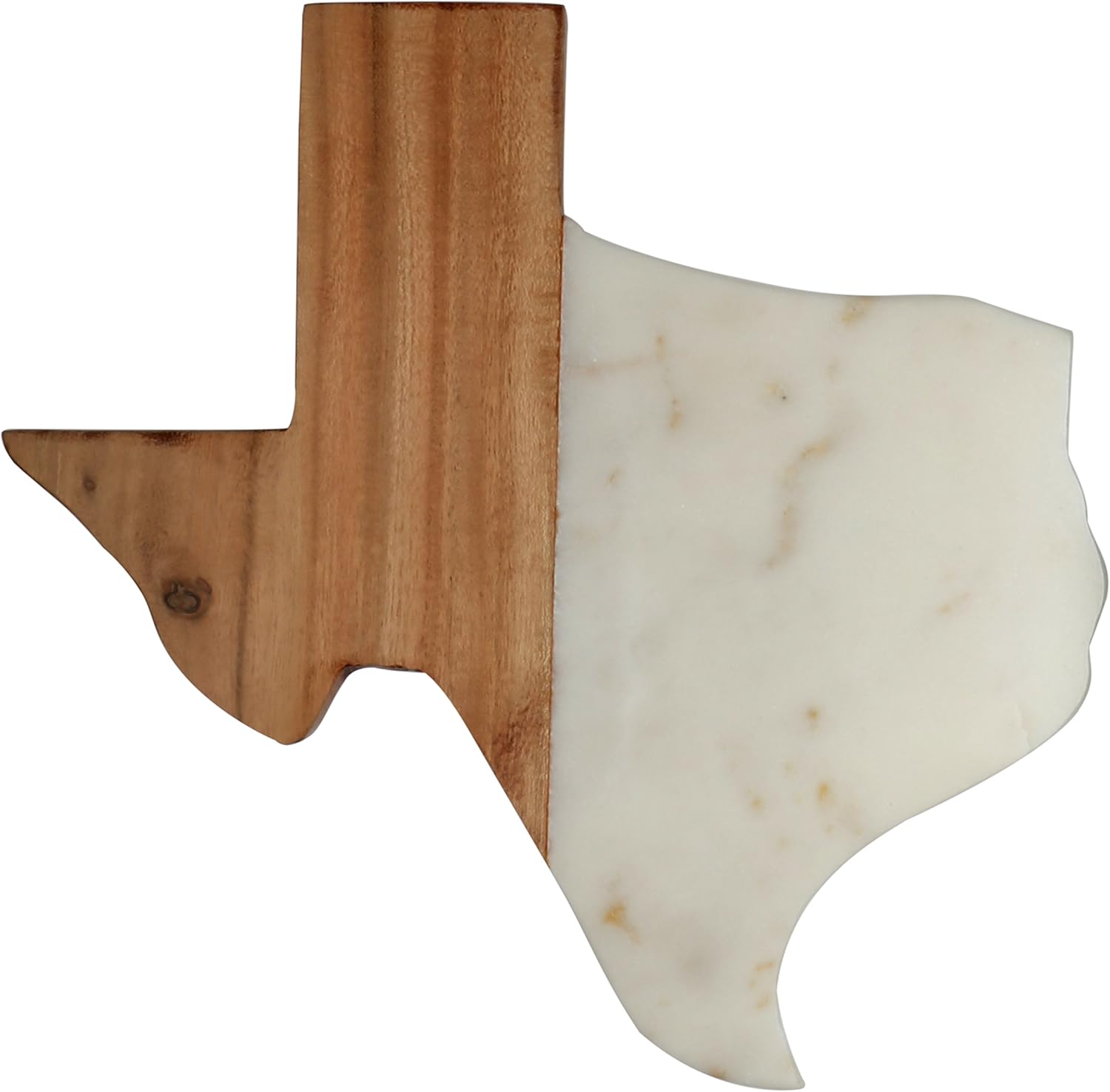 thirstystone Thirstystone Large TEXAS Shaped Mango Wood and Marble ...