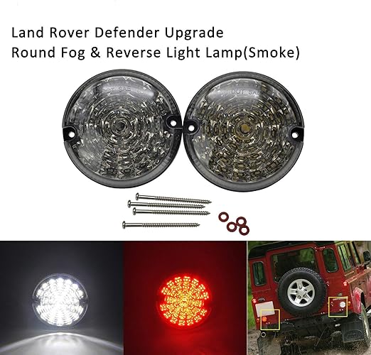 NSLUMO 2pcs Defender Upgrade Round Led Fog & Reverse Light For Defender ...