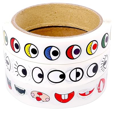 Buy KINMAD Mini Colorful Cute Cartoon EyeBlack EyeMouth Decal Stickers ...