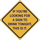 Amazon.com: Funny Metal Sign To Drink Tonight 8" x 12" Tin Signs Man ...