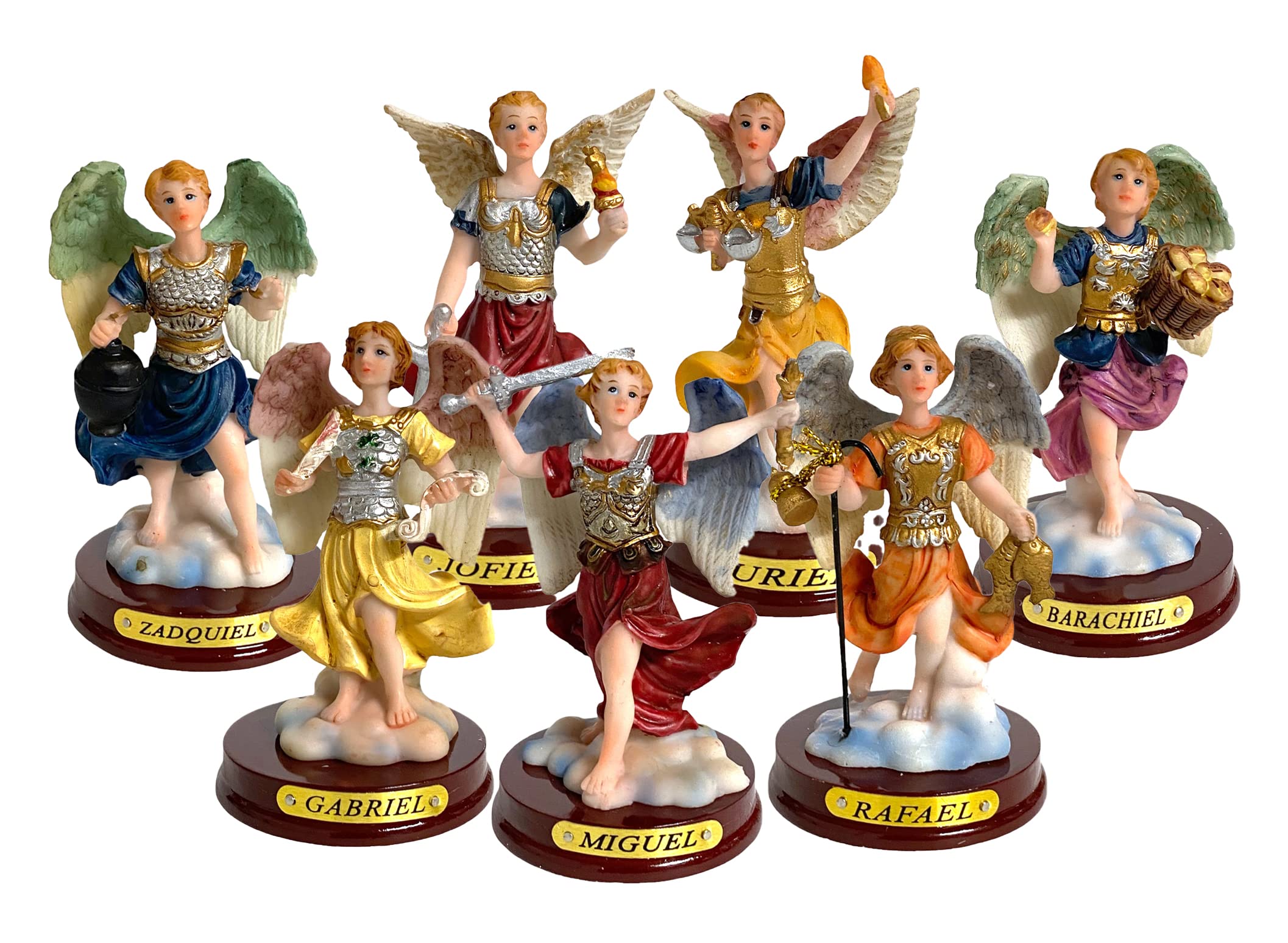 Mua 7 Archangels Religious Complete 3" Inch Full Set Statues Figurines Siete Arcangeles Figuras ...