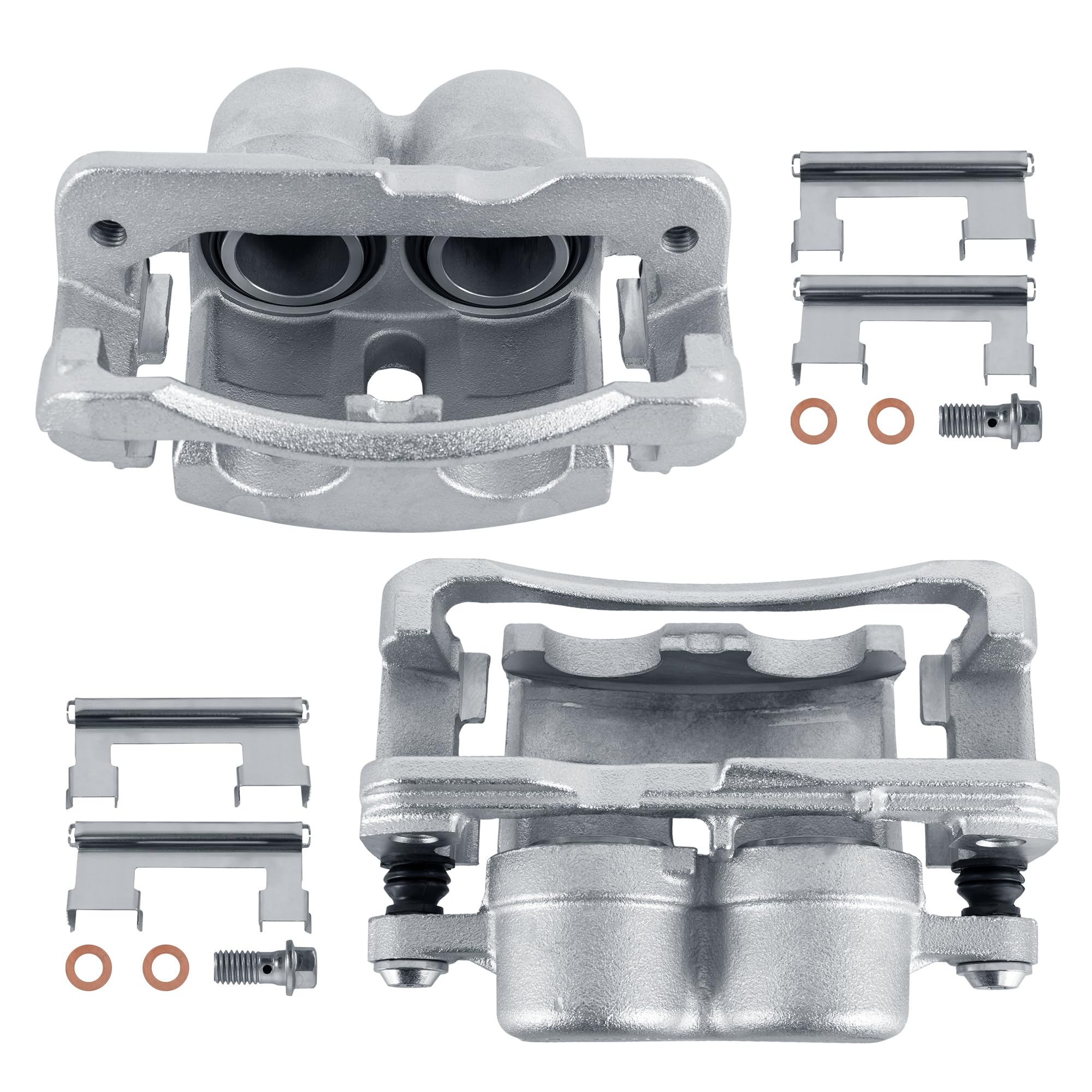 EVERESTWAY Pair Front Disc Brake Calipers Assembly with Bracket Compatible with 2002-2006 ...
