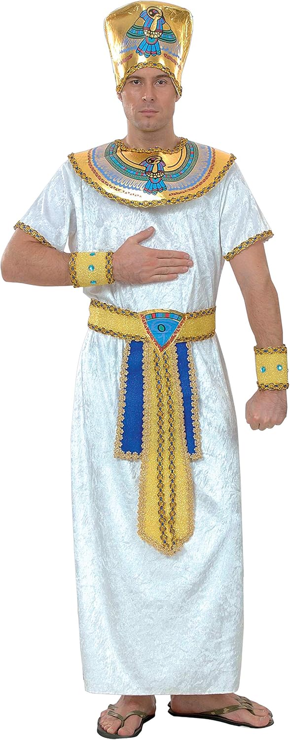 Ciao 16148 Ramses Pharaoh Egyptian Costume Man (Size XL), White, Blue ...
