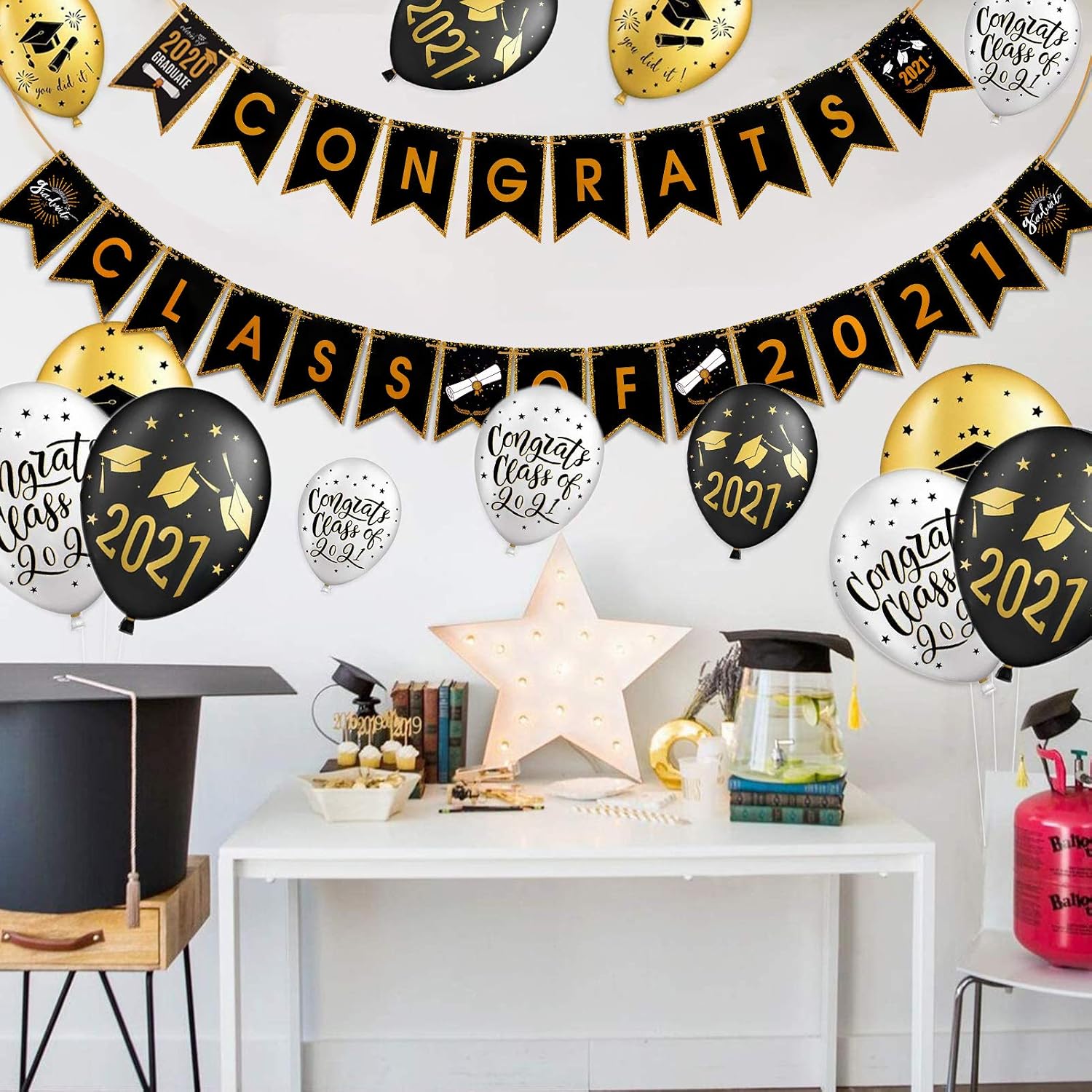 HOWAF 2021 Graduation Decoration Set, Graduation Party Balloons with ...