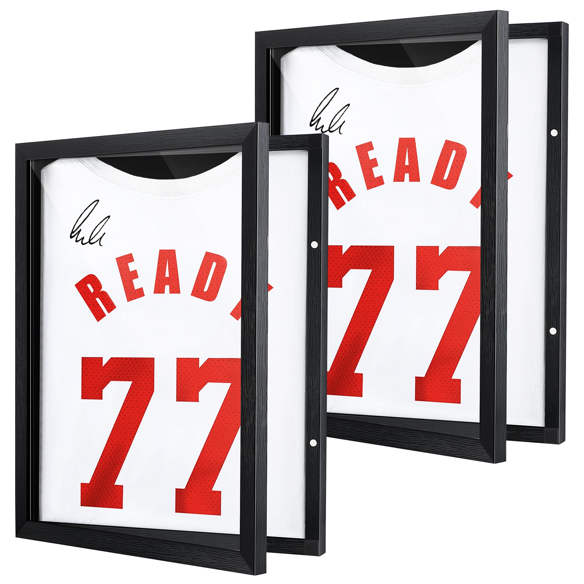2 Pack T Shirt Display Frame, Bigger 18" x 14" Shadow Box Black T Shirt ...