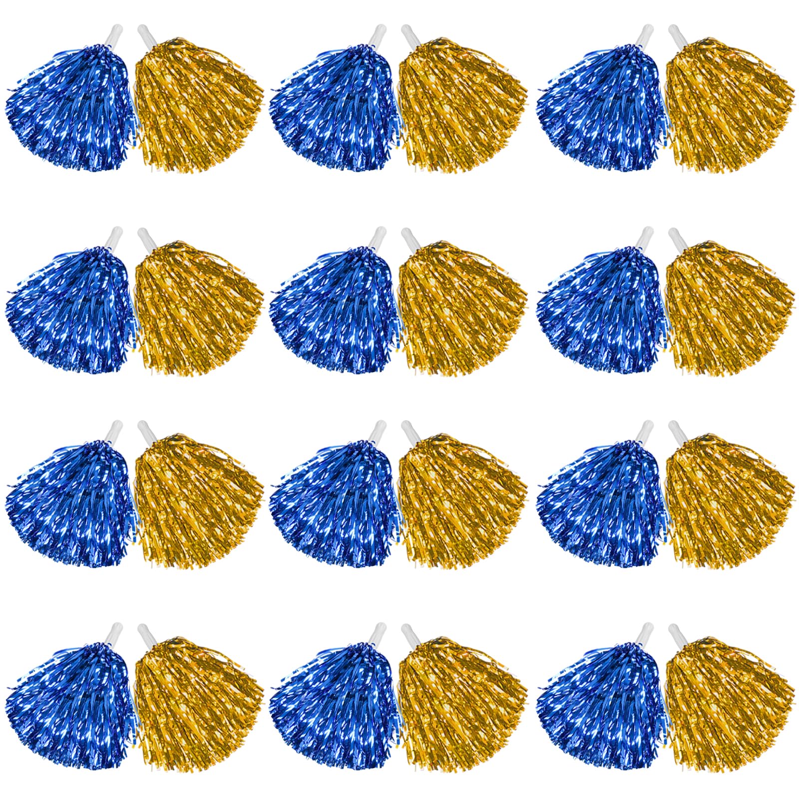 DILIBRA 24 Pcs Metallic Cheerleading Pom Poms, Cheerleaders Cheer Pom ...