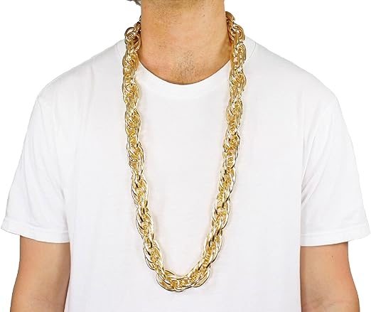 Amazon.com: Largemouth 40" Heavy Rope Gold Pimp Chain Old School Rapper ...