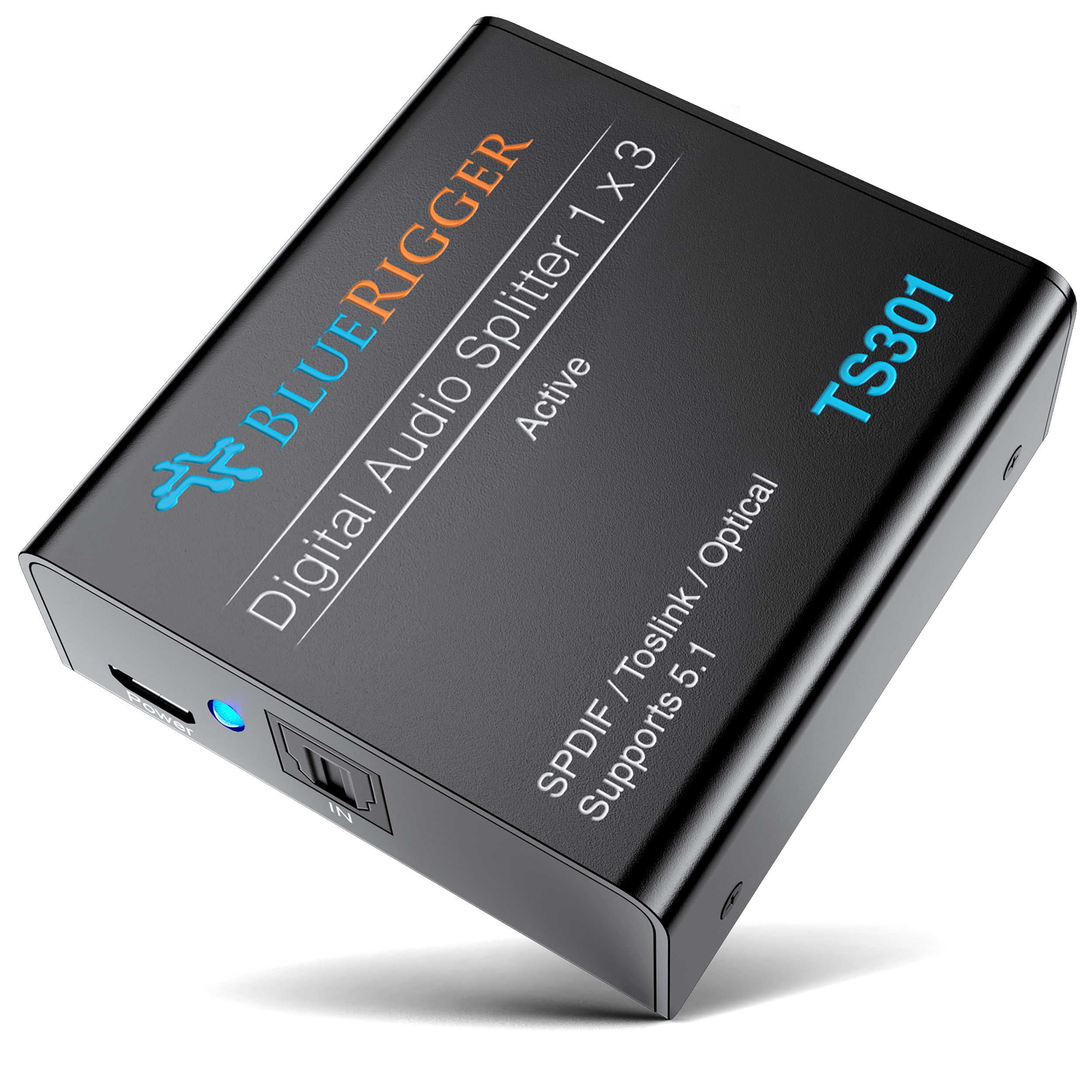 BlueRigger Digital Optical Audio Splitter 1x3 (Active Toslink Splitter ...