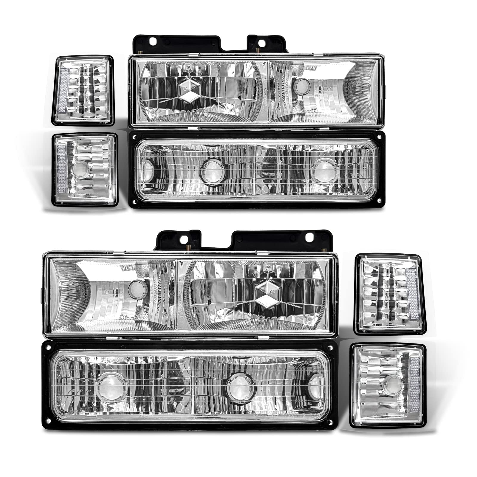 ADCARLIGHTS Headlight Assembly for 94 95 96 97 98 Obs Chevy Silverado/C10 Pickup/C/K 1500 2500 ...