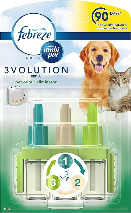 Febreze with Ambi Pur 3Volution Air Freshener Plug-In Refill Pet, 20ml ...