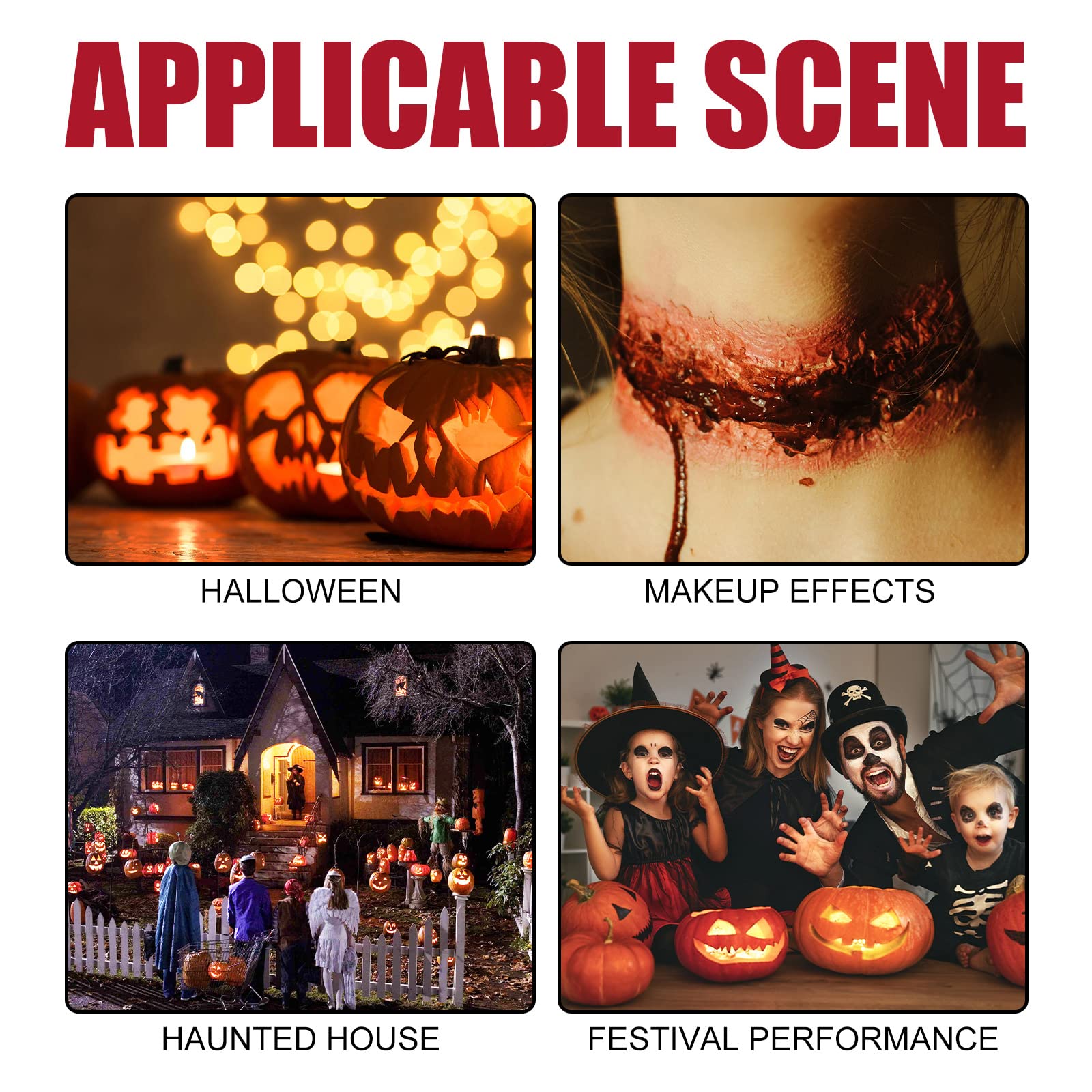 Mua Halloween SFX Makeup Kit Scars Wax, 2.1Oz Fake Blood Spray, 1.67Oz ...
