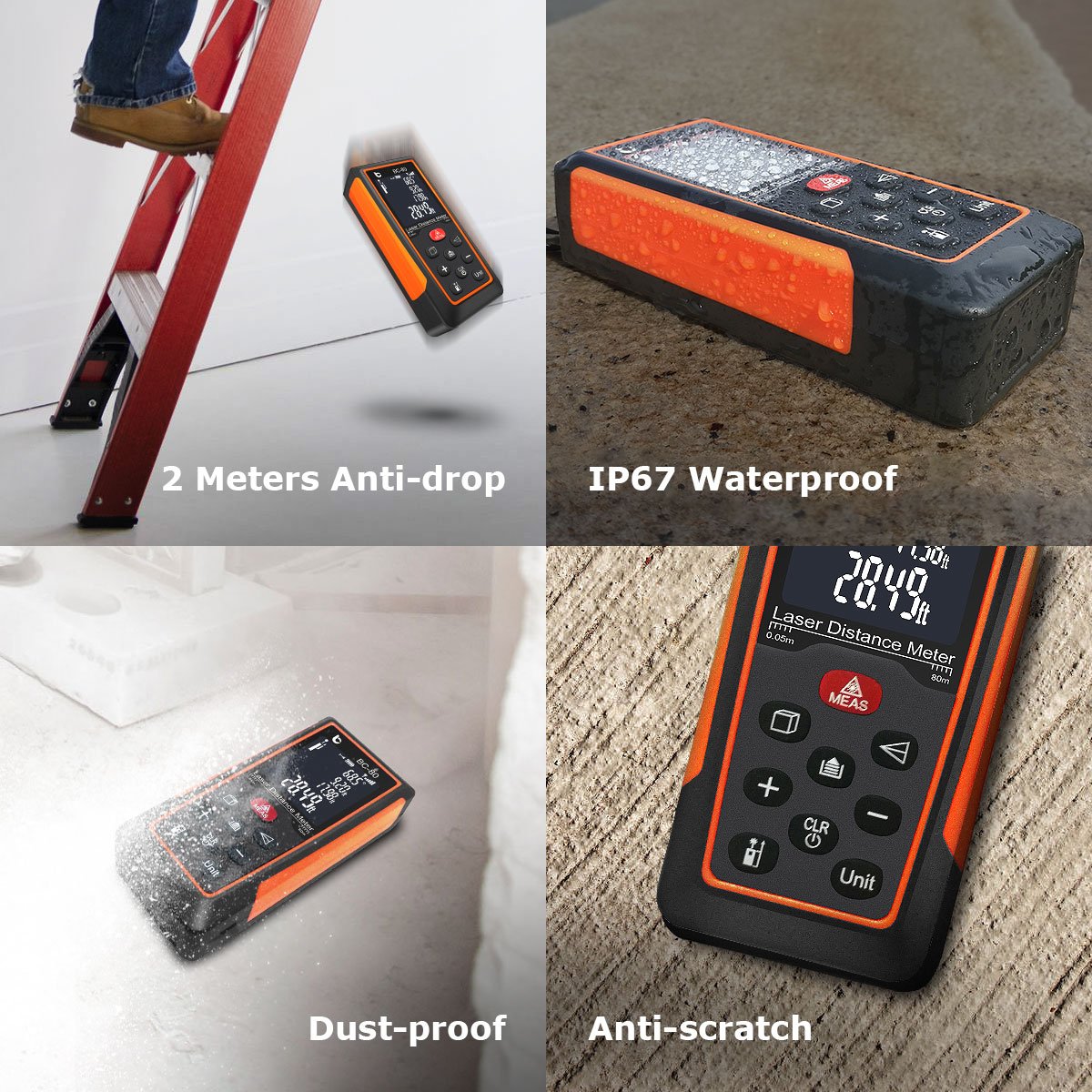 Measuring & Layout Tools Upgraded LCD Screen Electronic Bubble Level ...