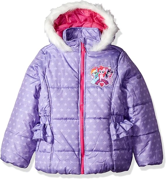 My Little Pony Little Big Girls MLP Puffer Jacket 6, Violet at Amazon ...