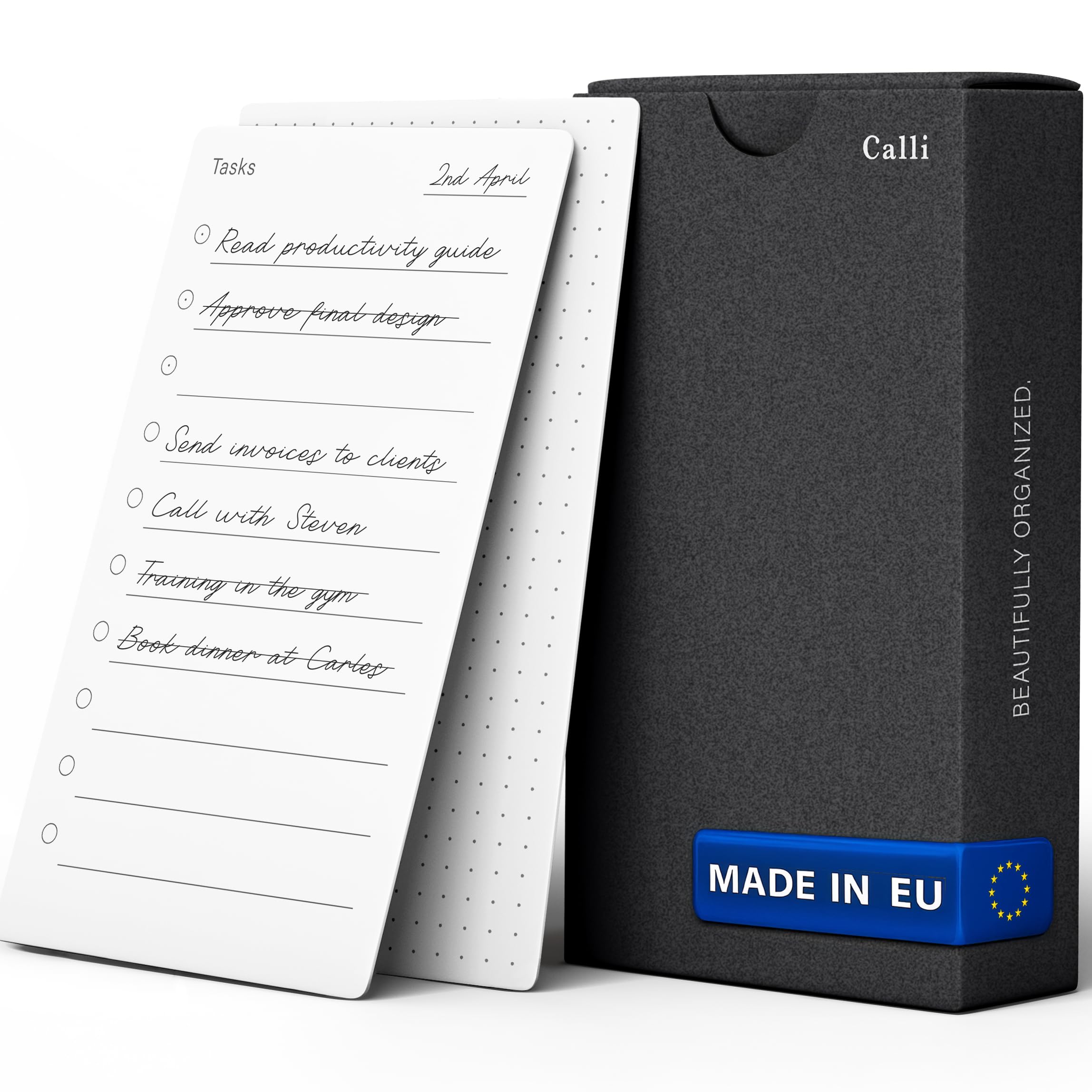 Calli® 50 Premium 3”x 5” To-Do List Planner Cards Made from Uncoated ...