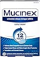 Mucinex Chest Congestion Guaifenesin 600 Mg Tablets Expectorant 20 ...
