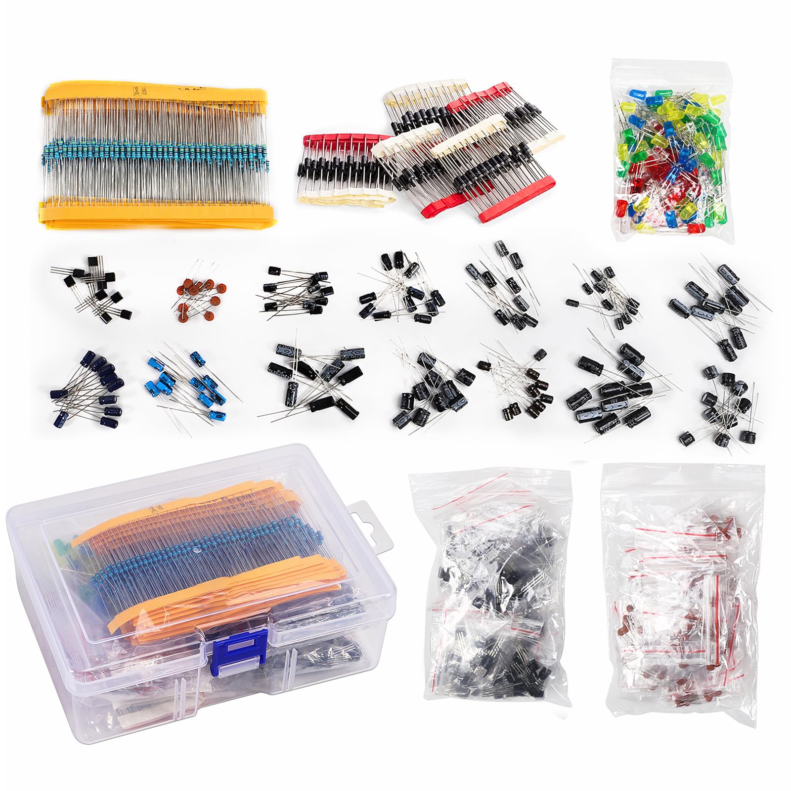 Mua 1400Pcs Basic Electronics Component Assortment Kit, Electrolytic Capacitor, Ceramic ...