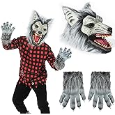 Amazon.com: SUNREEK Halloween Horror Wolf Mask, Party Cosplay Costume ...
