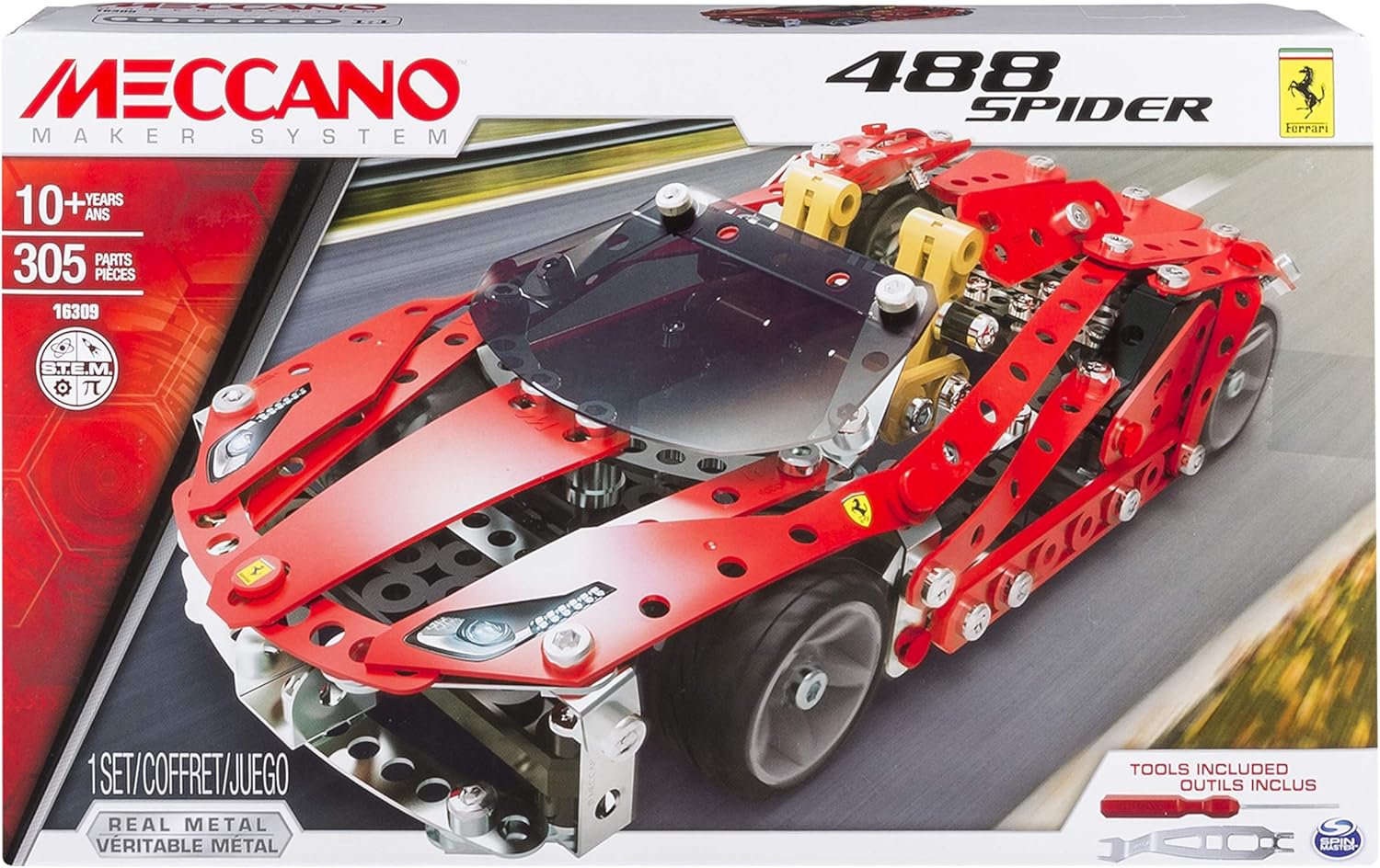 Meccano – 20075244 – Building Set – Ferrari 488 Spider and model – BigaMart