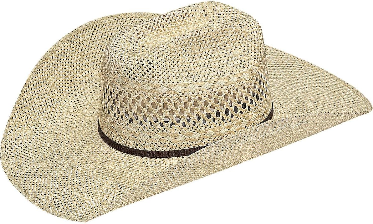 Amazon.com: Twister Mens Twisted Weave Straw Cowboy Hat 71/4 Natural ...