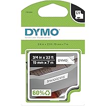 DYMO 45110 Labeling Tape, Standard D1 Cartridge, X 23',, 58% OFF