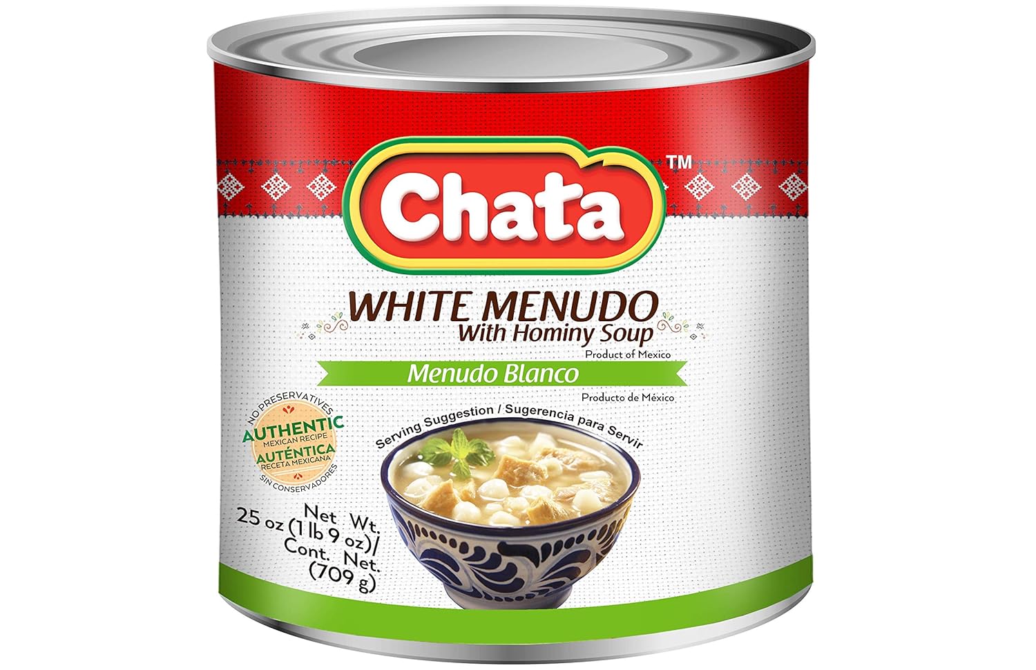 Chata White Menudo with Hominy Can | Ground Corn + Beef Tripe Stew ...