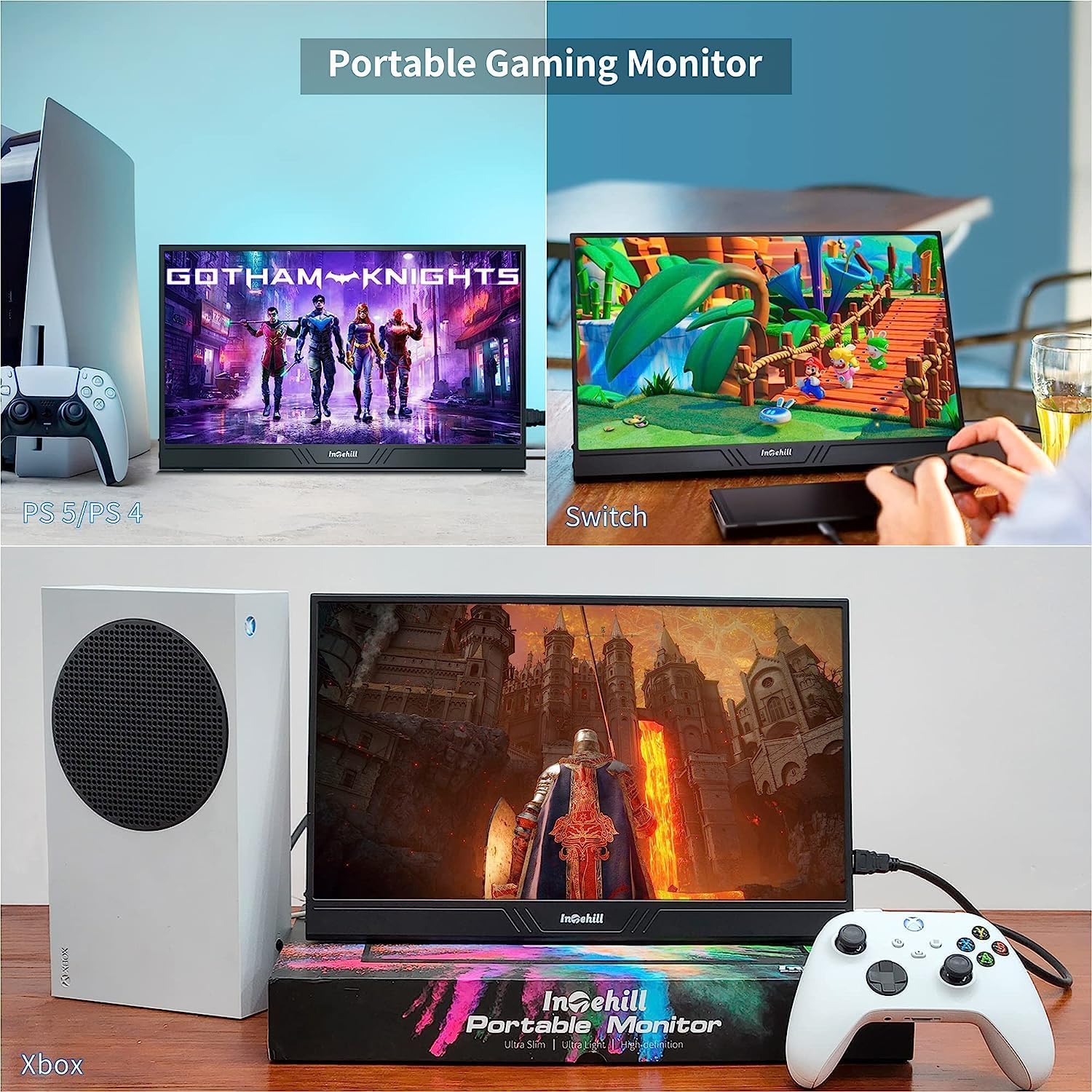 Mua Intehill True 4K Portable Monitor, 400 Nits Brightness 100% sRGB ...