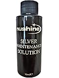 Nushine Silver Plating Solution 100ml - permanently plate PURE SILVER onto worn silver, brass ...