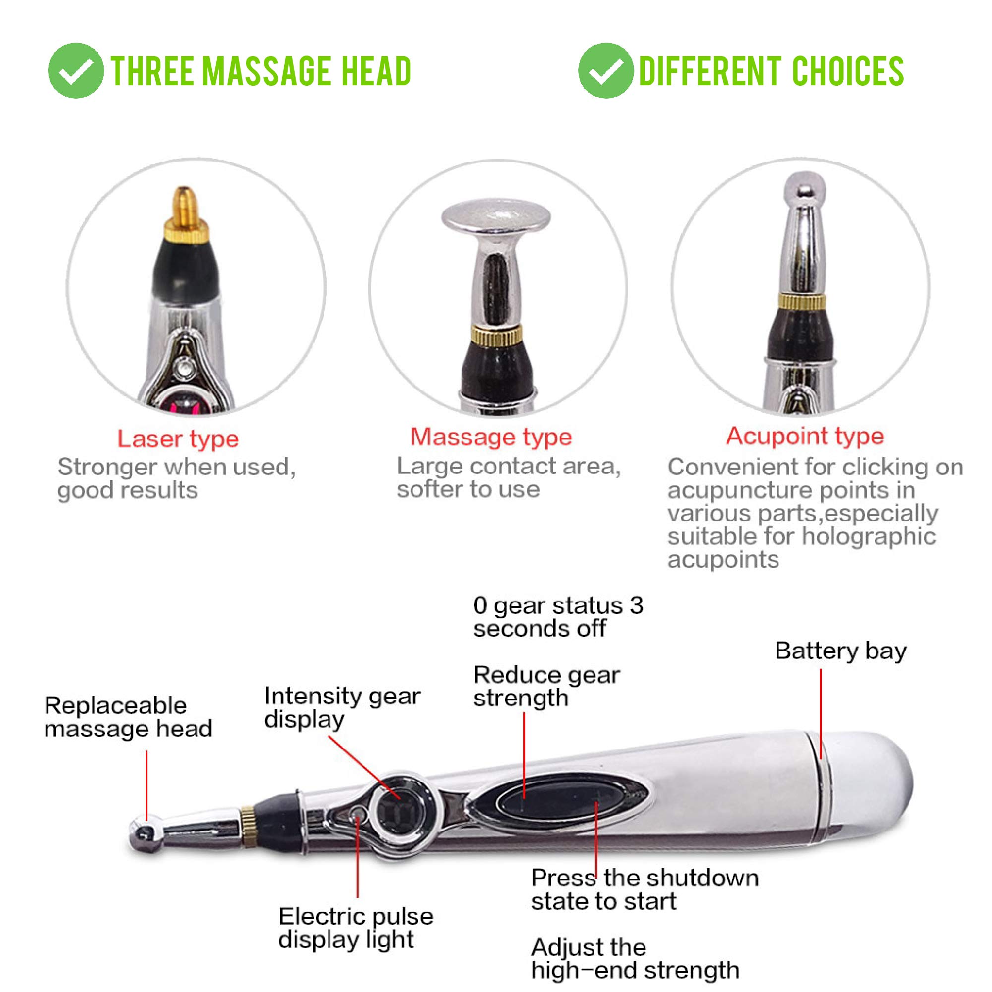 Electronic Acupuncture Pen, Electric Meridians Laser Acupuncture ...