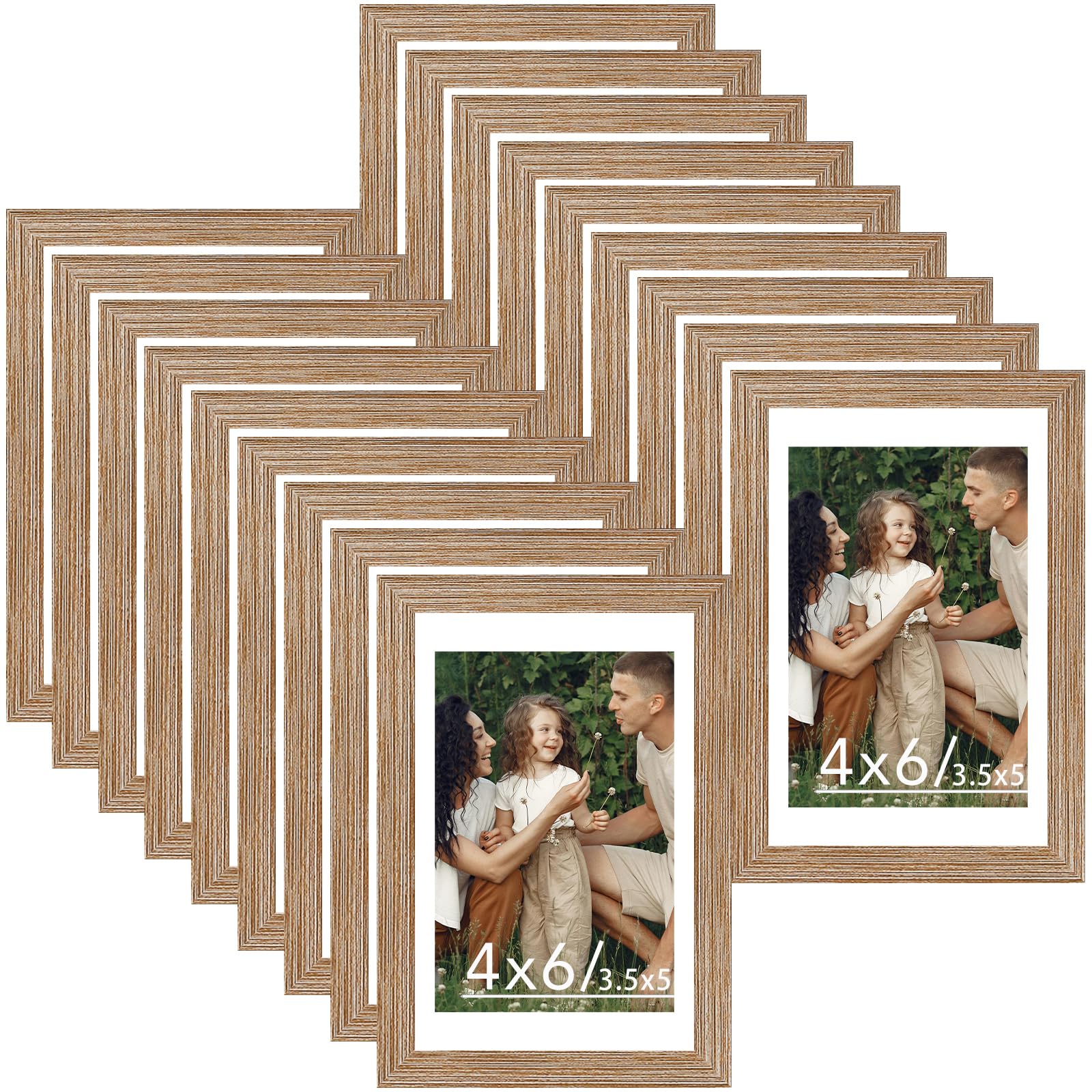 JCJMY 18 Packs 4x6 Picture Frames, 4x6 Frames Bulk, Gallery Wall Frame ...